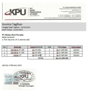 7+ Contoh Invoice / Faktur Tagihan yang Sederhana Beserta Formatnya